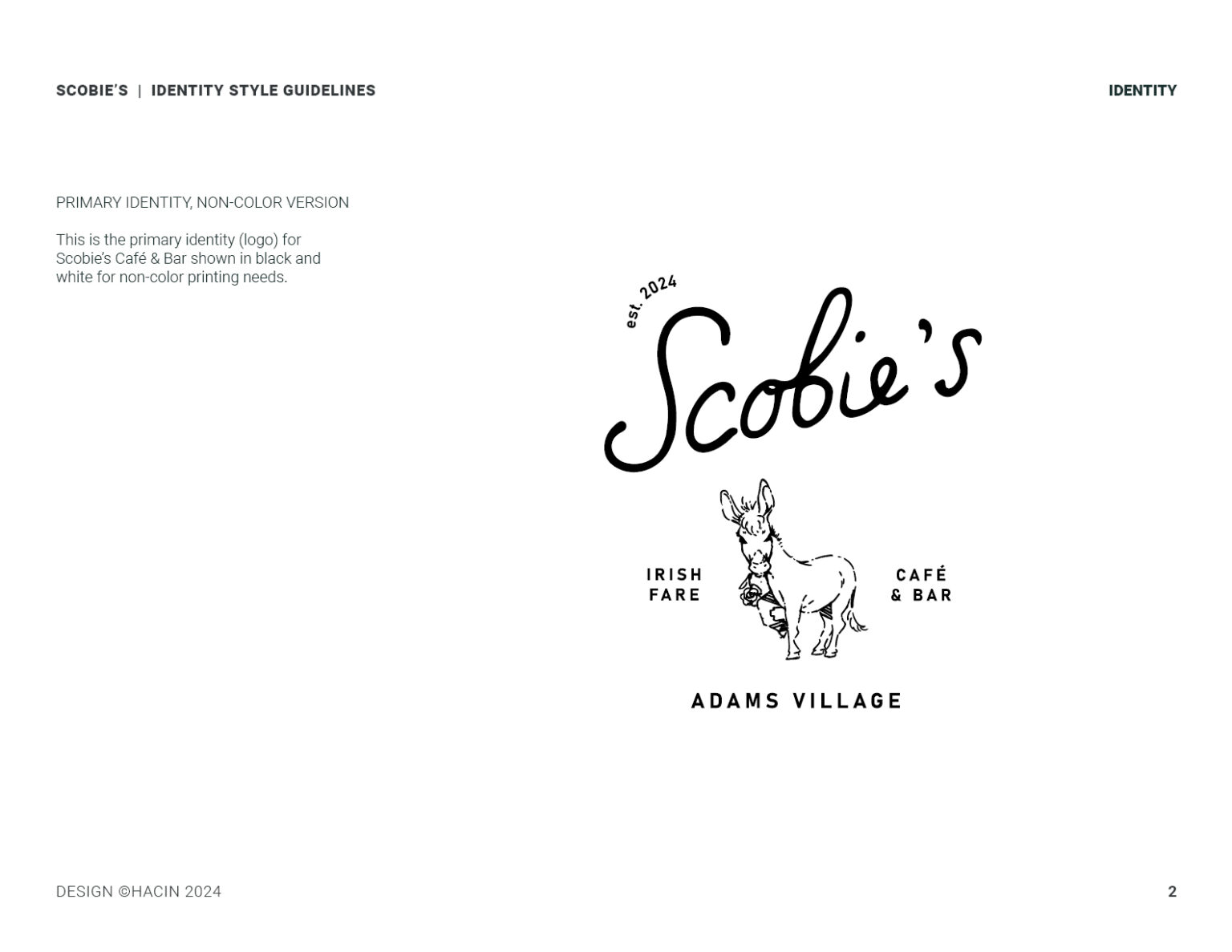 Scobie's Identity | Irish Inspired Hospitality Branding