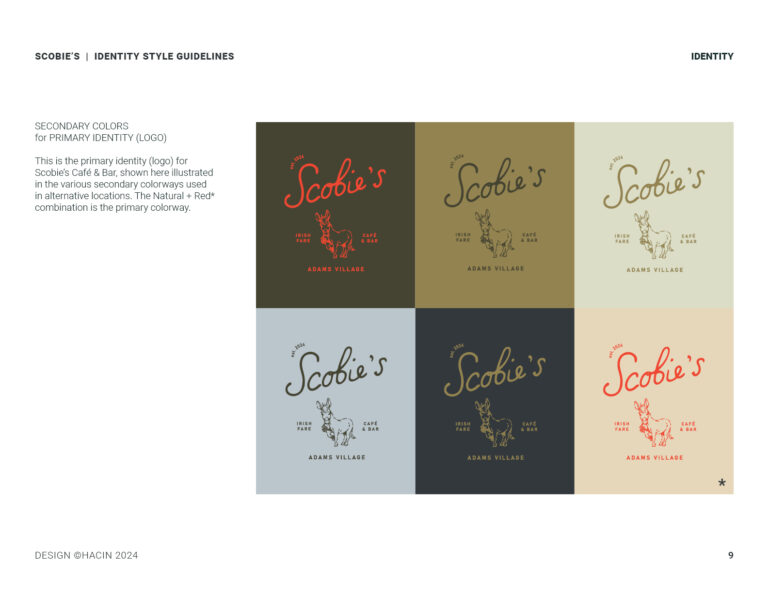 Scobie's Identity | Irish Inspired Hospitality Branding